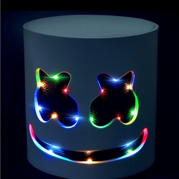Party Supplies | Marshmello Face Helmet Foam Led Costumes Halloween ...